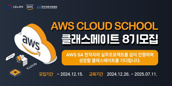 한국전파진흥협회-아마존웹서비시즈코리아, 'AWS Cloud School' 8기 운영.. “교육생 12월 5일까지 모집”